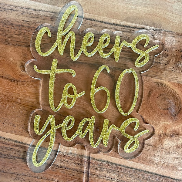 Cheers to 60 Years - Etsy