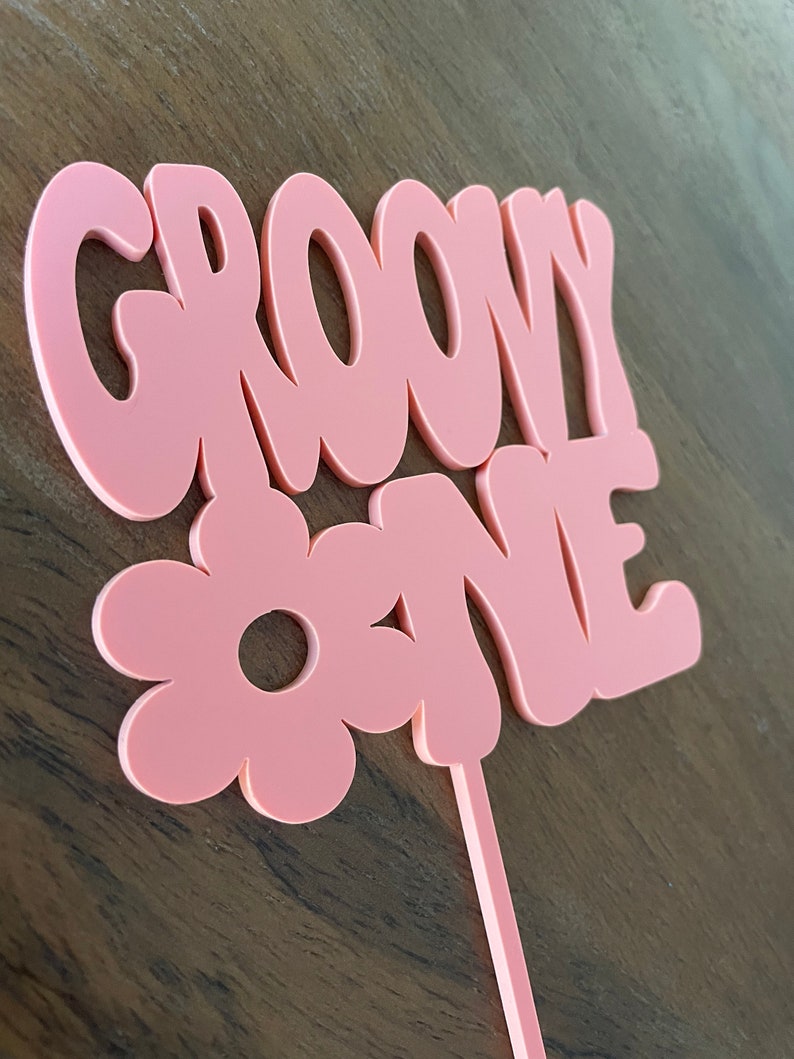 Groovy One Cake Topper Groovy One Groovy Birthday - Etsy