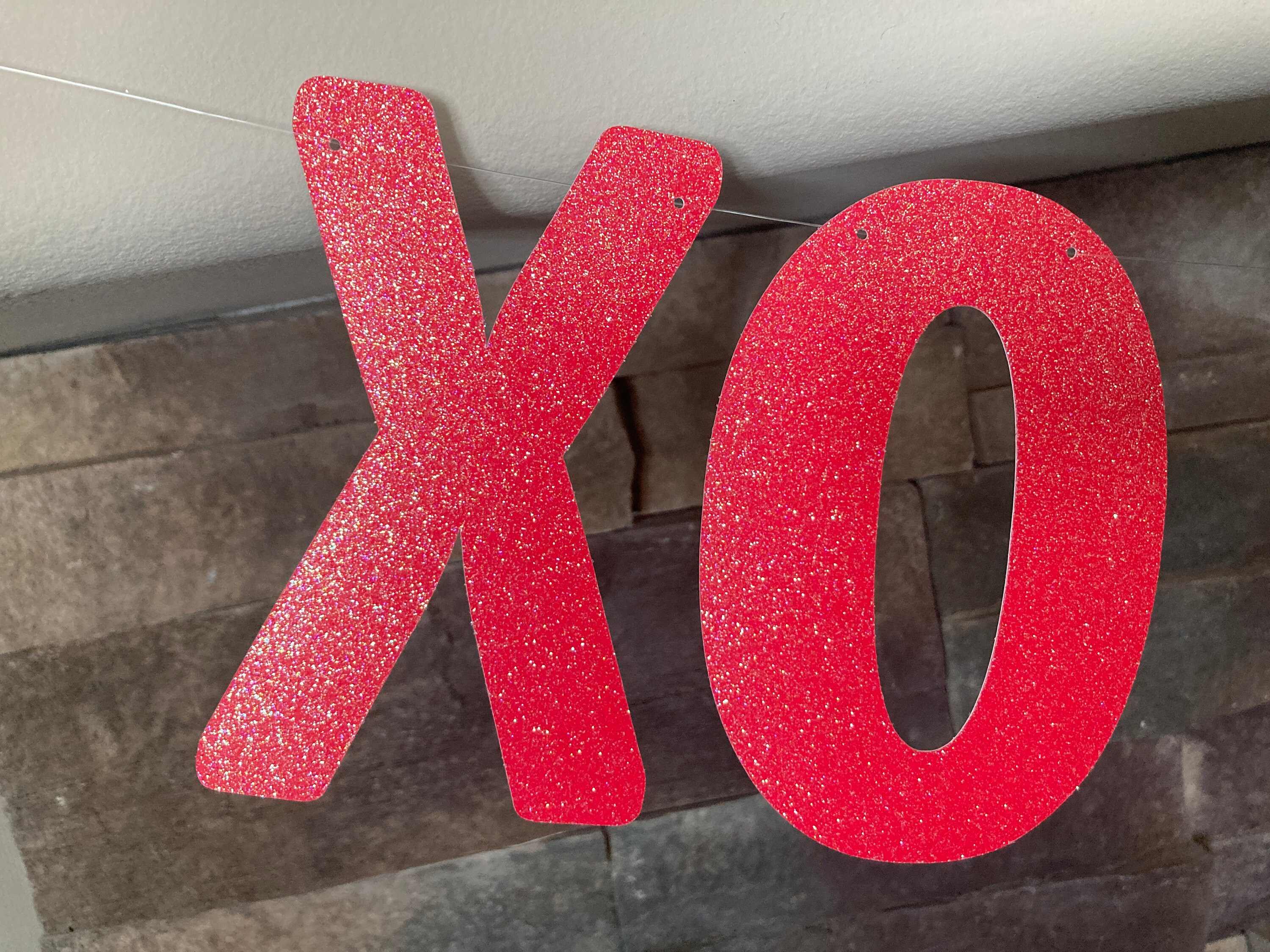 XO XO banner Valentines Day banner Valentines banner | Etsy