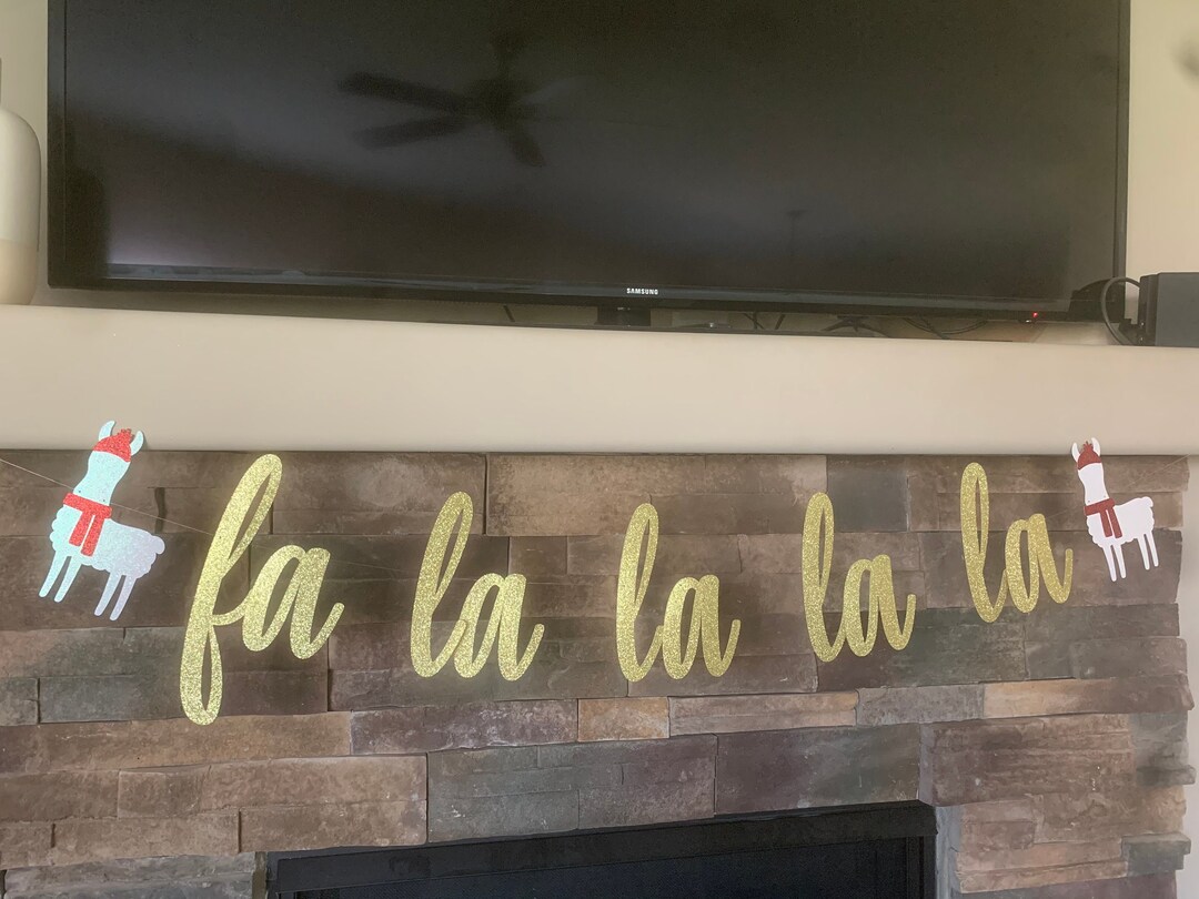 Llama Fa La La La La Banner, Llama Banner, Christmas Banner, Christmas ...