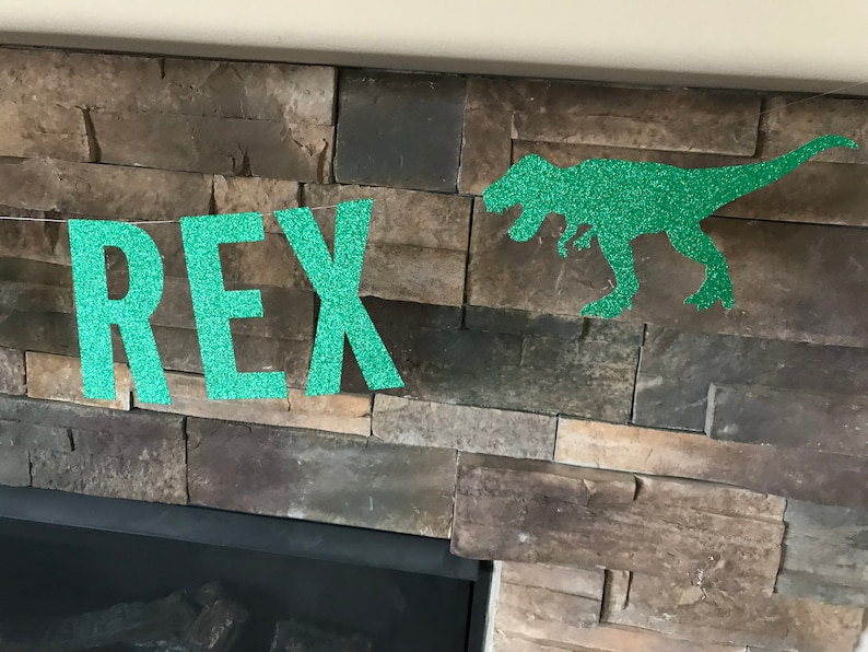 Three Rex Banner / Three Rex / Three Rex Birthday / Dinosaur | Etsy