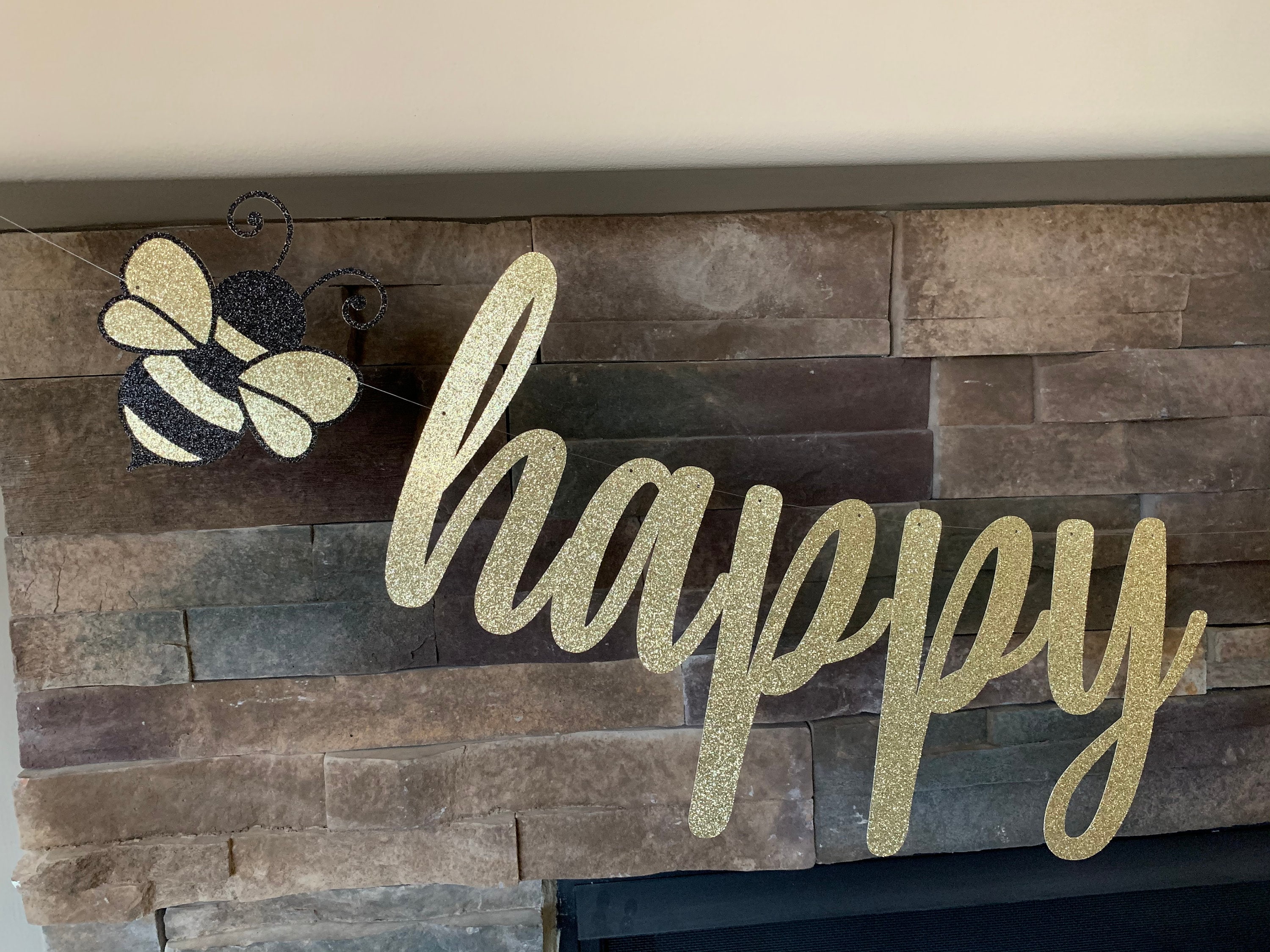 Happy Bee Day Banner Bee Birthday Banner Bee Happy Birthday - Etsy