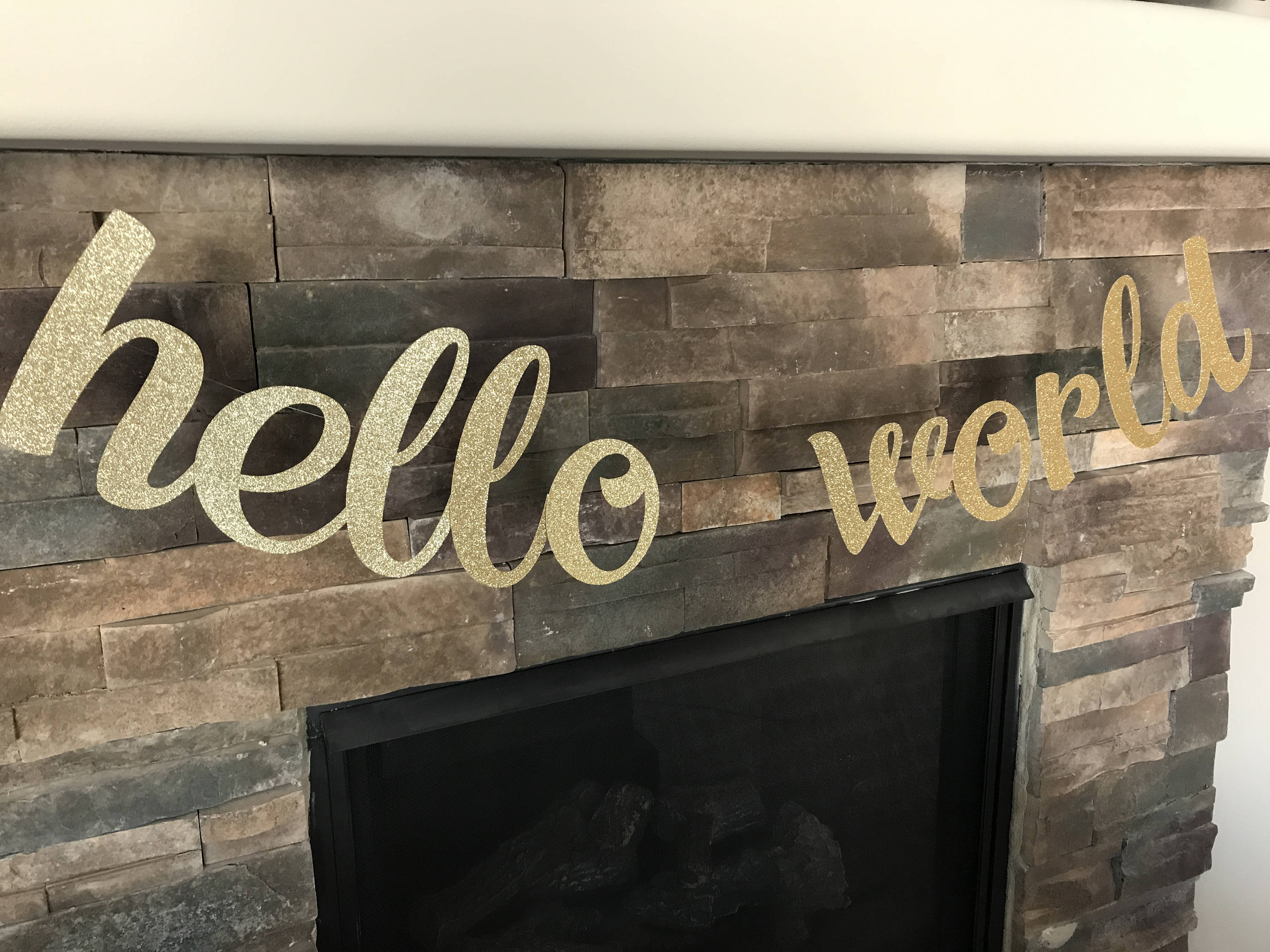 Hello World Glitter Banner Hello World Sign Hello World - Etsy
