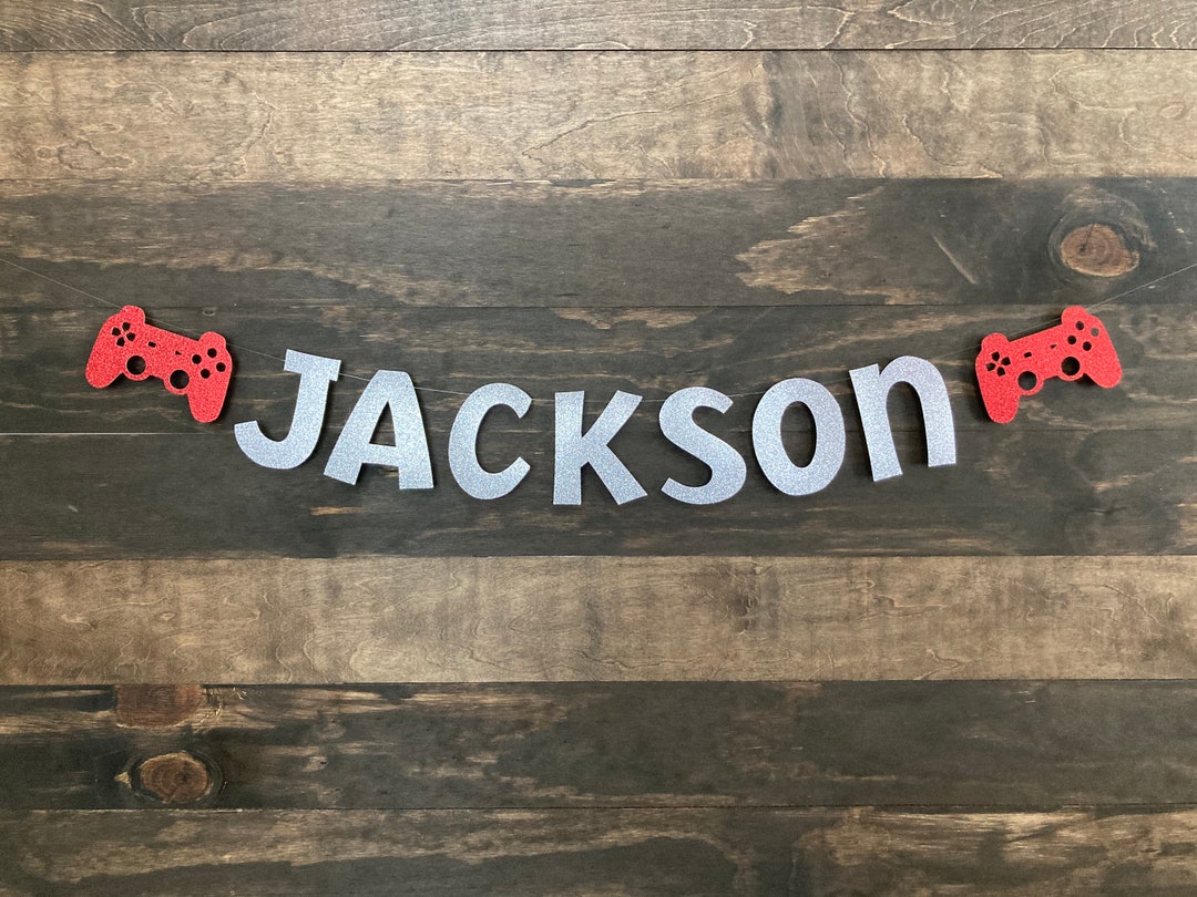 Gamer Name Banner, Video Game Controller Banner, Gamer Decorations ...