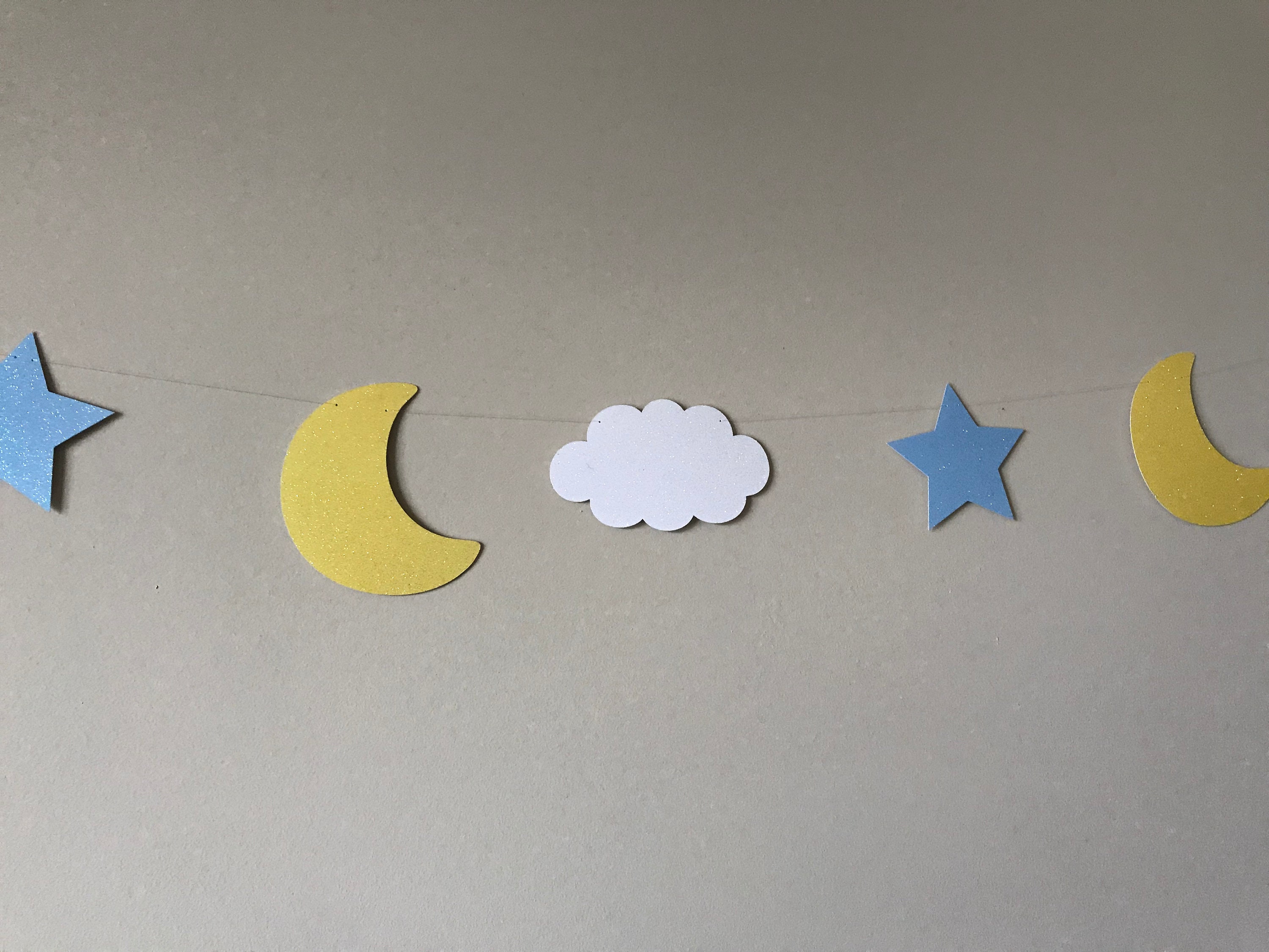 Moon Cloud and Star Banner / Twinkle Twinkle Banner / Moon - Etsy
