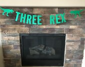 Three Rex Banner / Three Rex / Three Rex Birthday / Dinosaur | Etsy