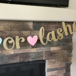 Staches or Lashes Banner / Staches or Lashes Gender Reveal / Gender ...