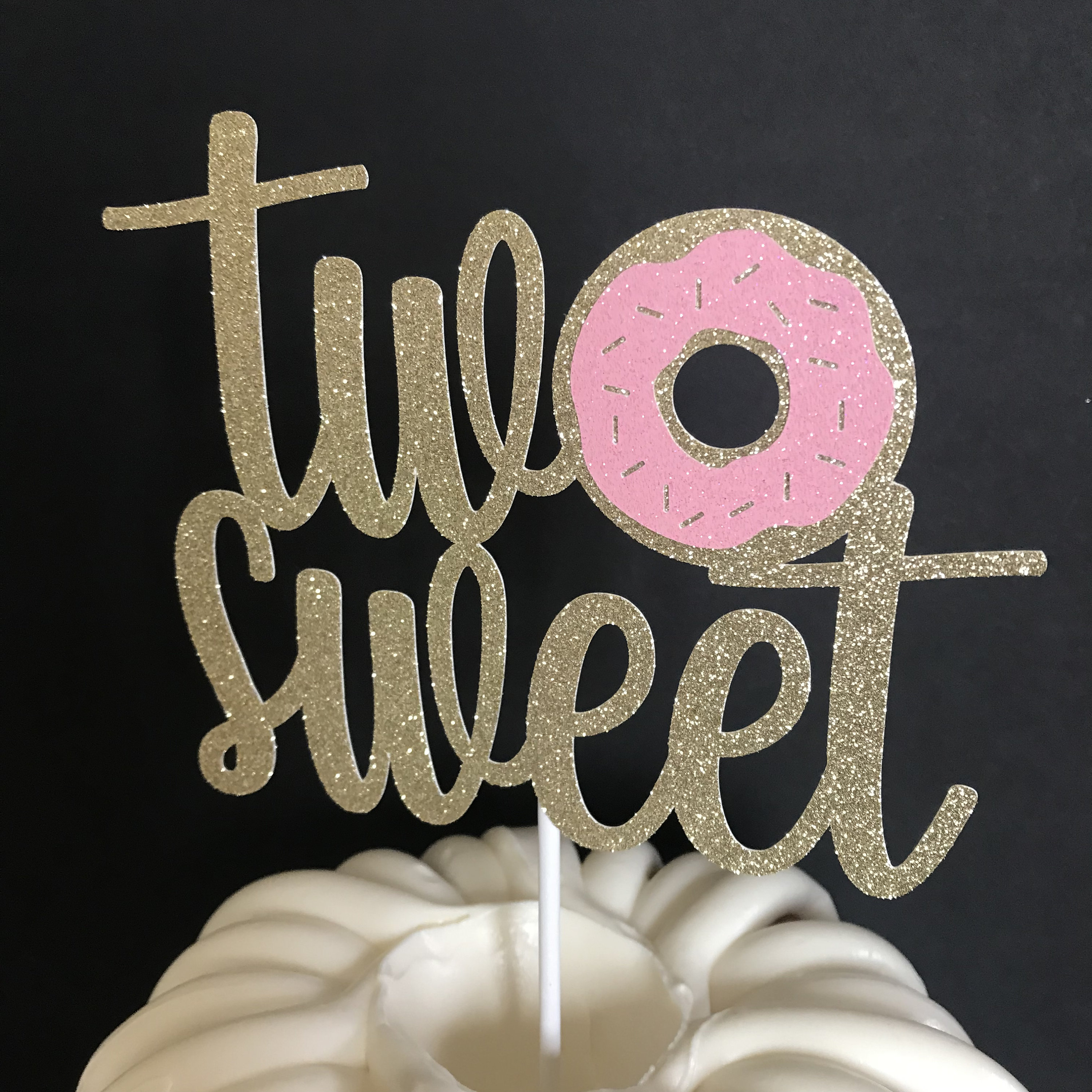 Two Sweet Cake Topper / Two Sweet / Donut Topper / Donut | Etsy