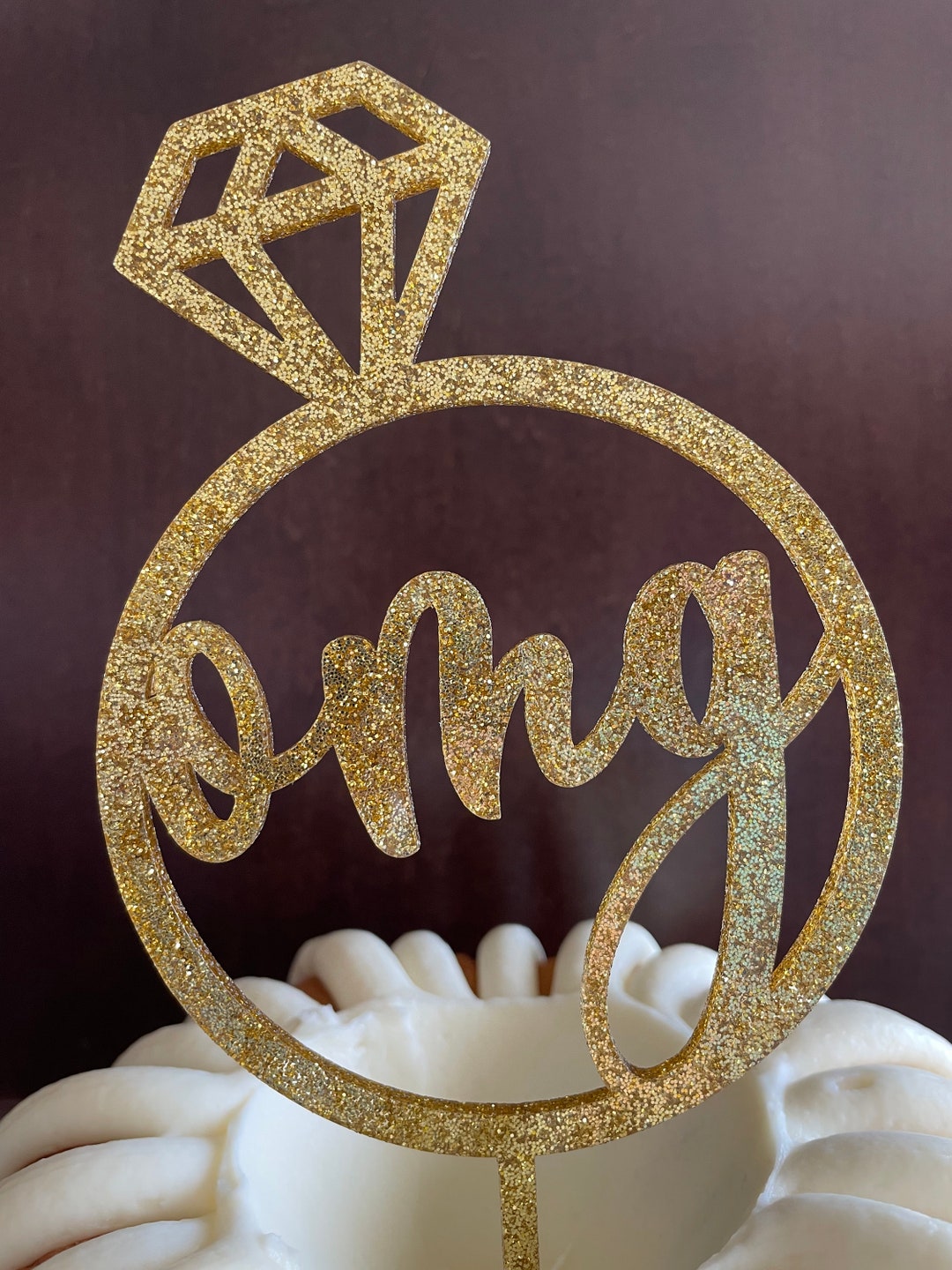 Omg Engaged Cake Topper, Engagement Cake Topper, Engagement Party ...