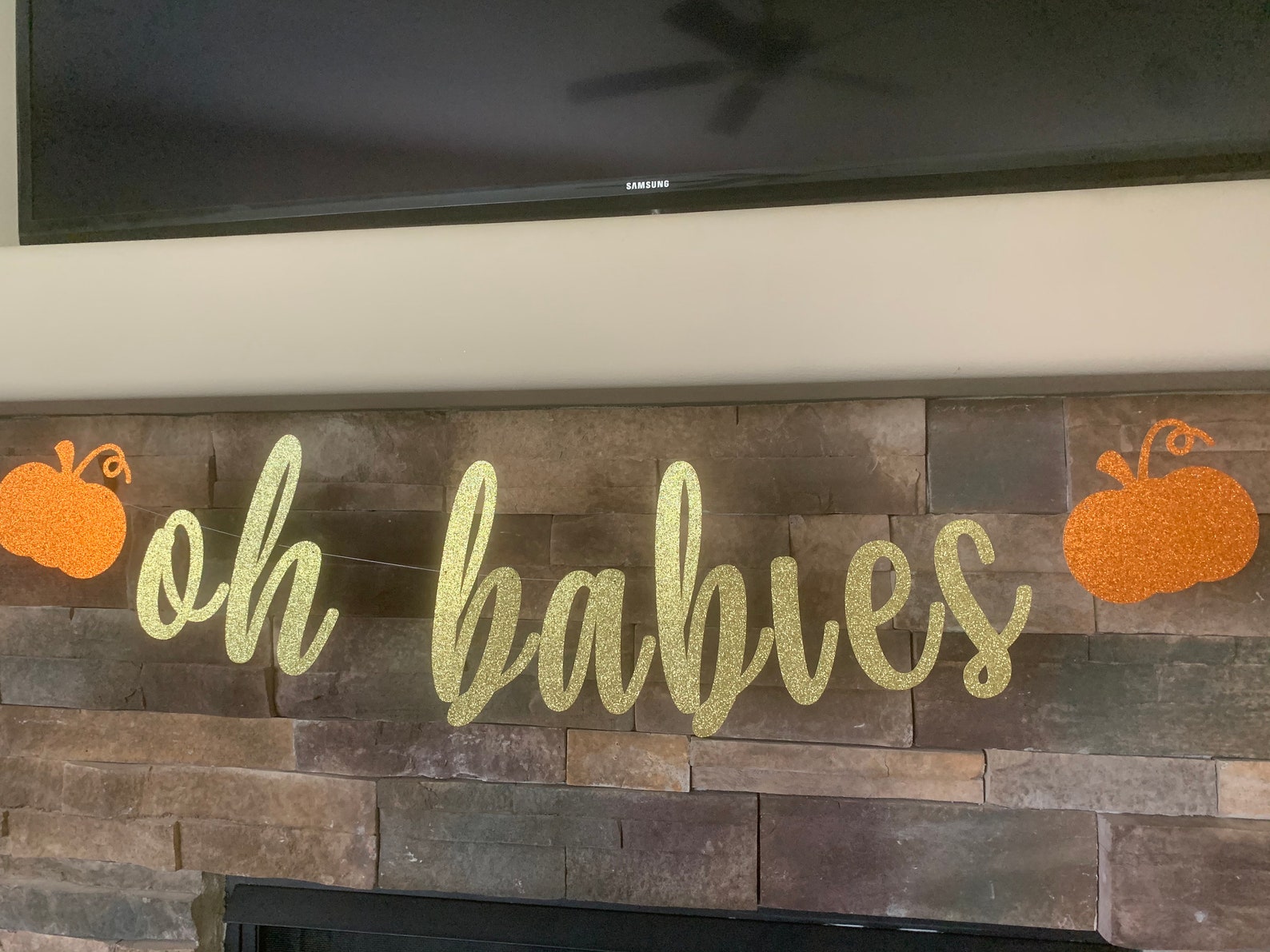 Oh Babies Banner Oh Babies Pumpkin Banner Twin Baby Shower | Etsy