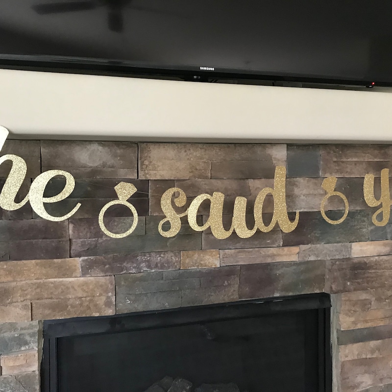 She Said Yes Banner - Etsy