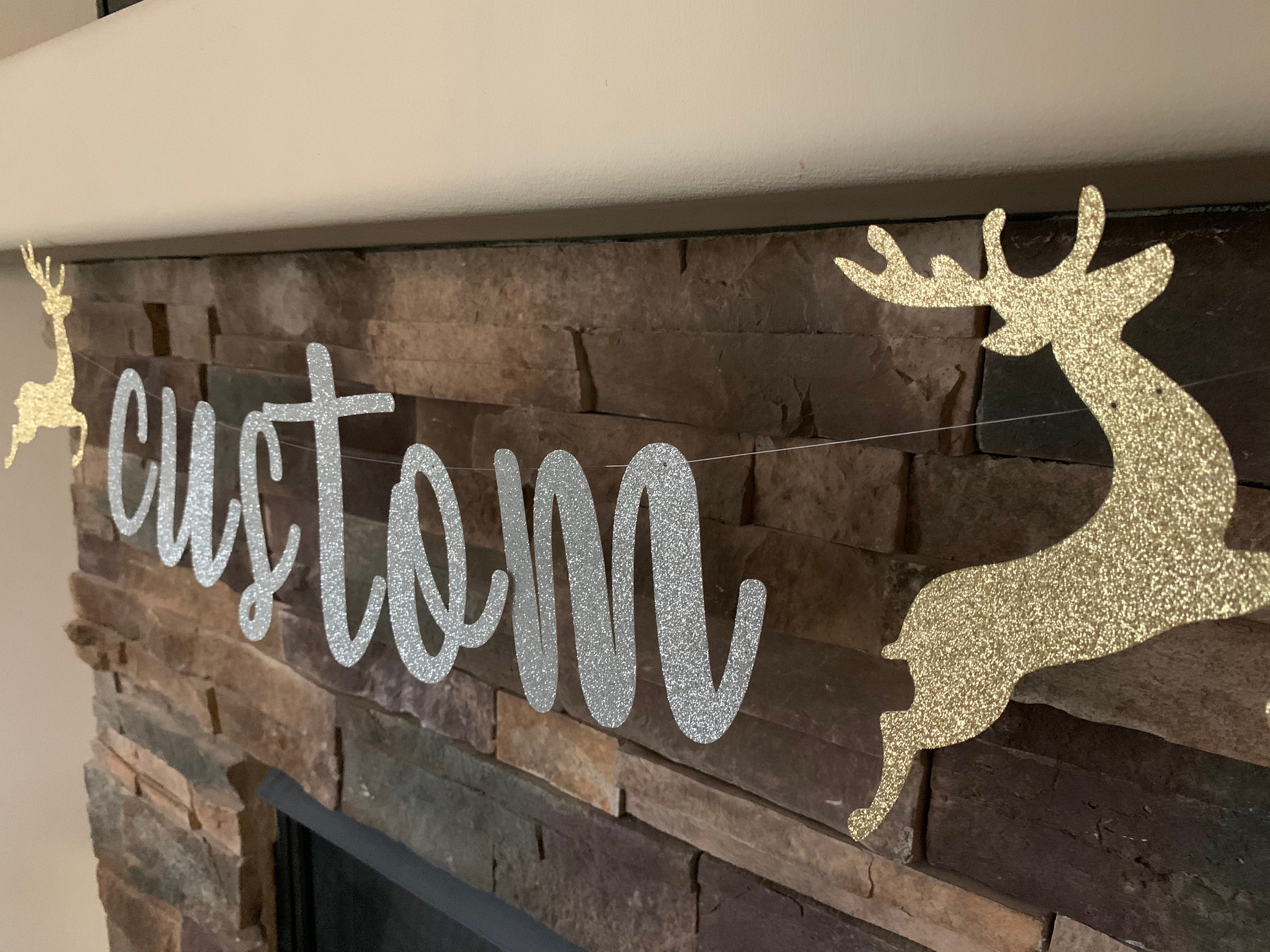 Custom Christmas banner Christmas banner custom reindeer | Etsy