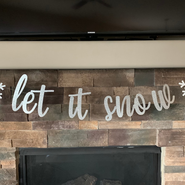 Let It Snow Banner - Etsy