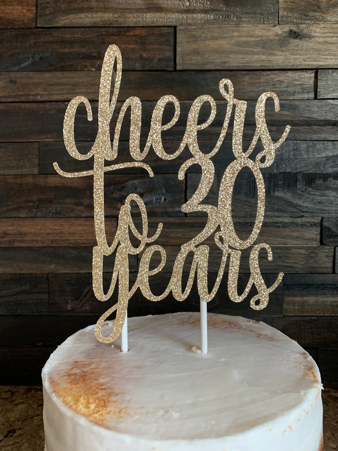 Cheers to 30 Years Cake Topper Cheers to 30 Years 30th | Etsy