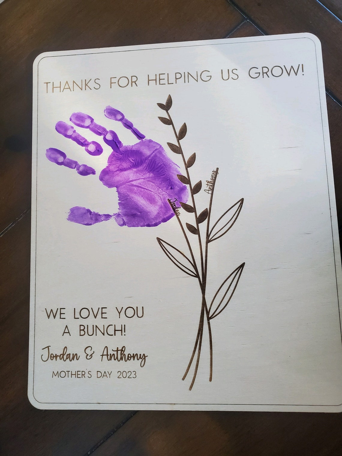 Mothers Day Handprint Sign Flower Handprint Art Mothers Day - Etsy