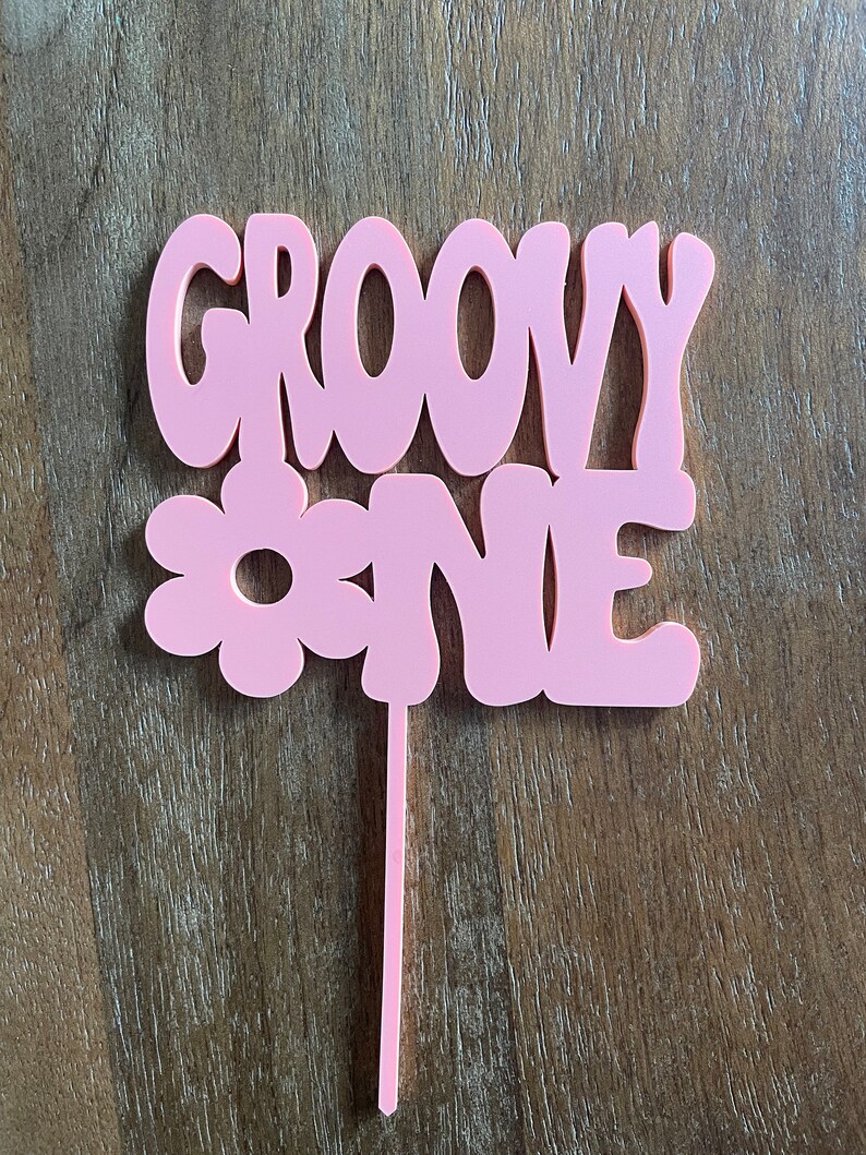 Groovy One Cake Topper Groovy One Groovy Birthday - Etsy