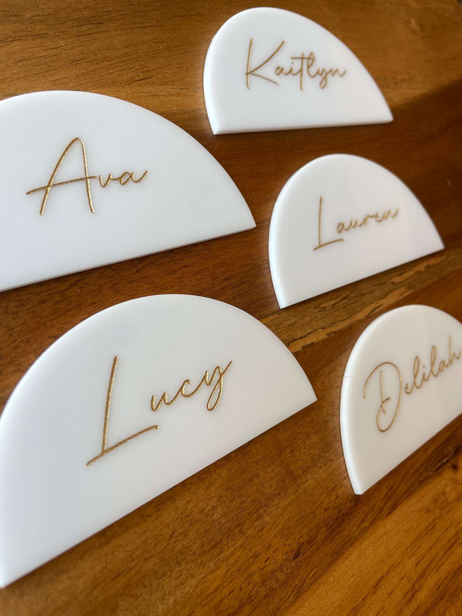 Acrylic Place Card Custom Acrylic Place Card Modern Arch - Etsy