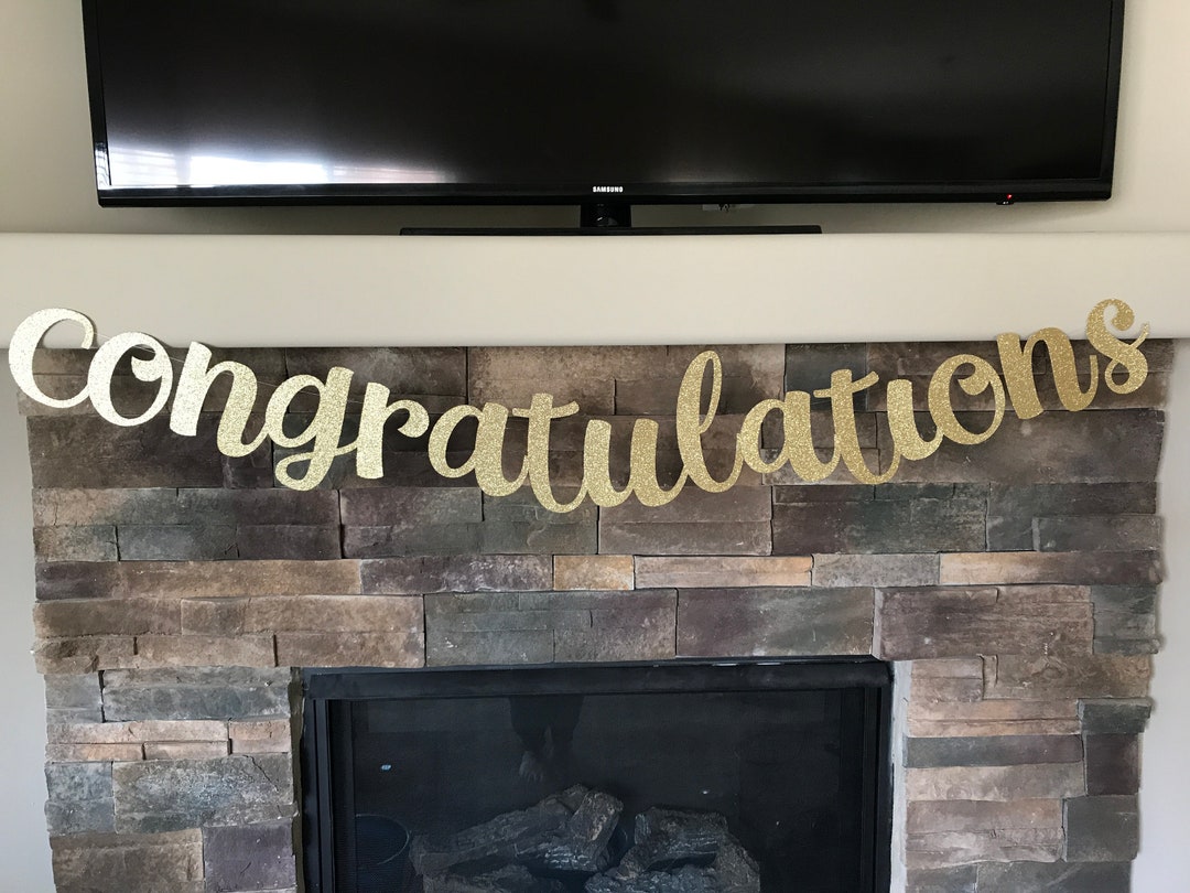 Congratulations Banner / Engagement Party Banner / Retirement Banner ...