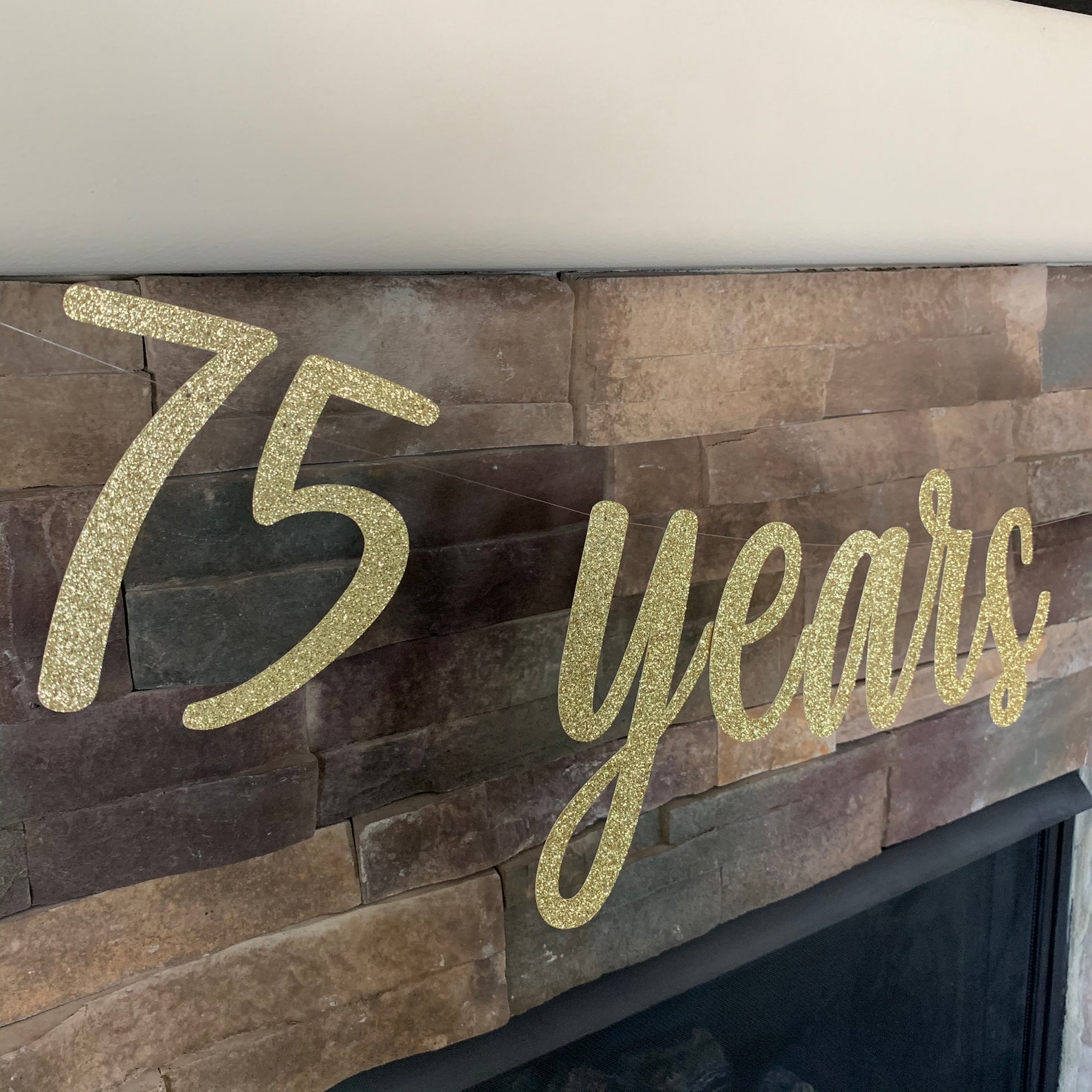 75 Years Loved Banner 75 Years Loved 75th Birthday Banner - Etsy