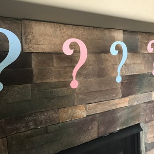 Gender Reveal Question Mark Banner / Gender Reveal Banner / Gender ...
