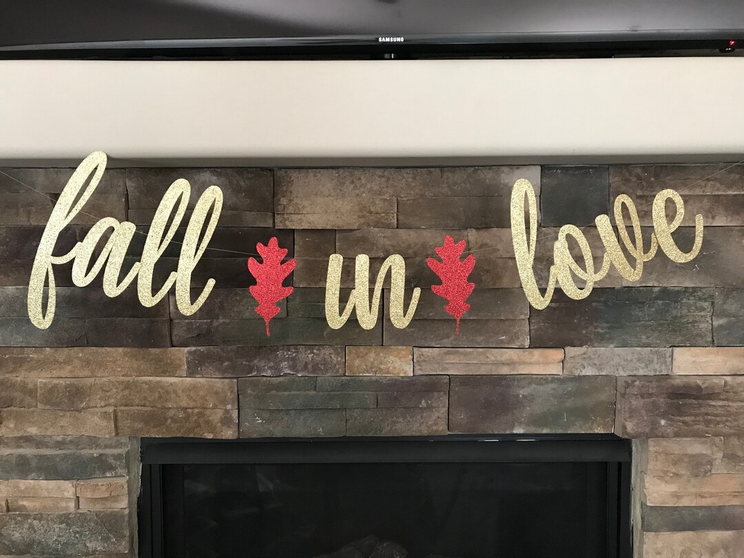 Fall in Love Banner, Fall in Love, Wedding Banner, Fall Wedding ...