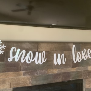 Snow in Love Banner, Snow in Love Banner With Snowflakes, Winter ...