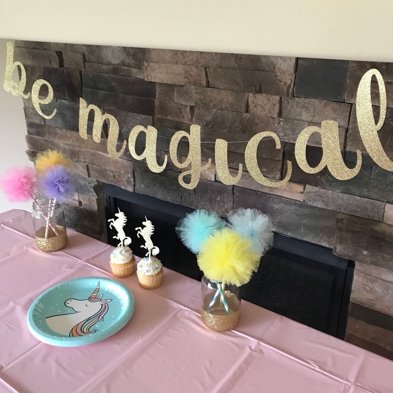 Unicorn Banner Be Magical Banner Believe in Unicorns Born | Etsy