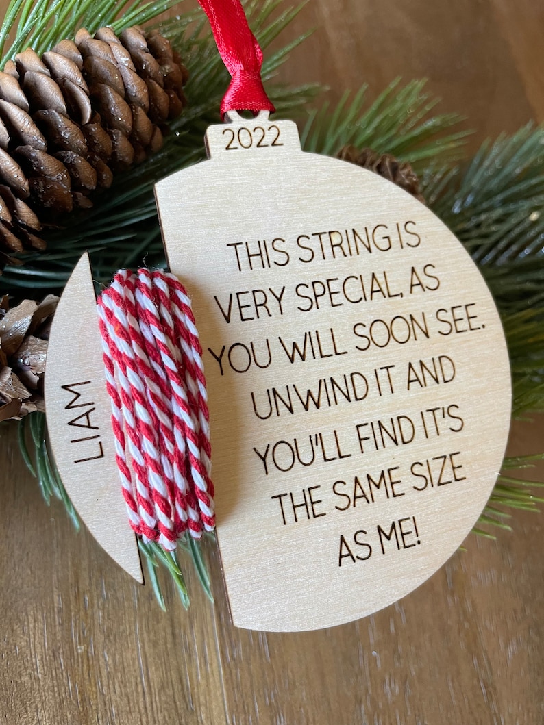 Personalized Height Ornament, Christmas Gift Ideas, Wooden Ornament ...