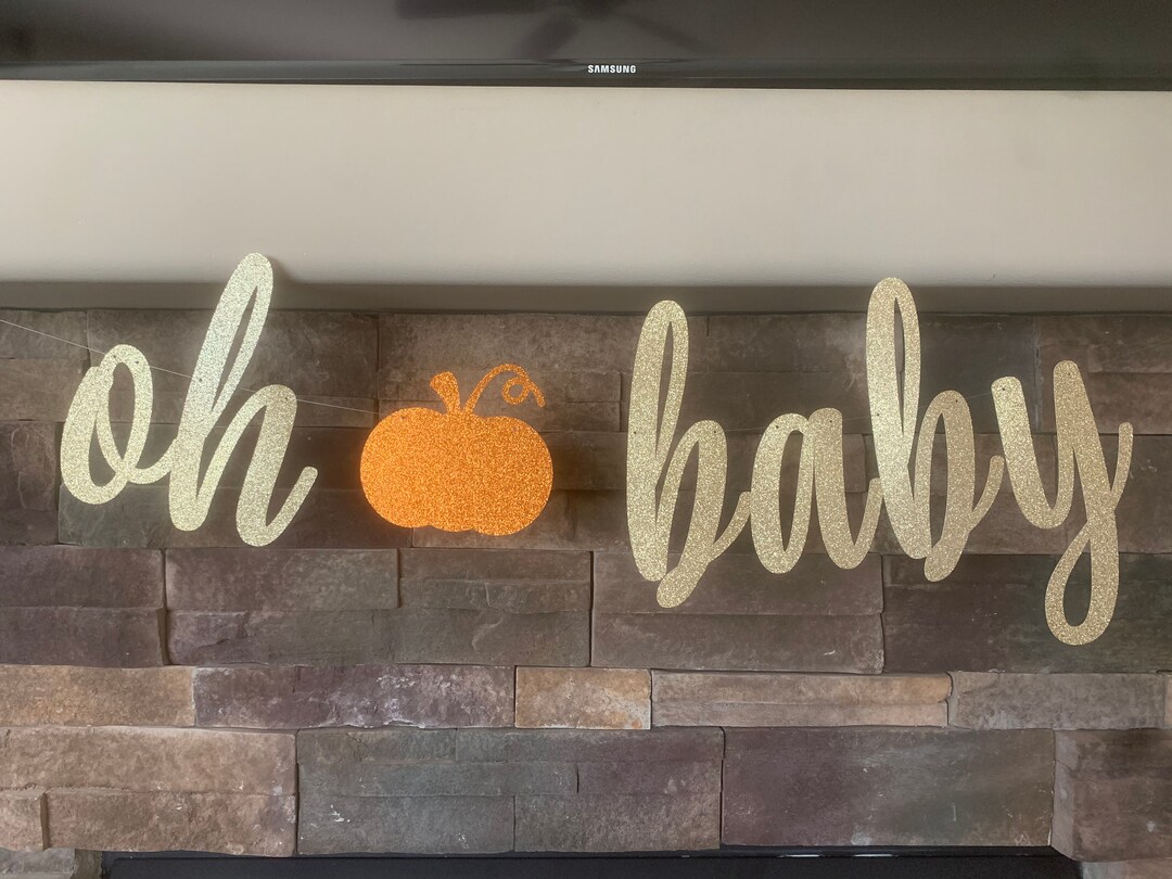 Oh Baby Banner, Oh Baby Pumpkin Banner, Pumpkin Baby Shower, Fall Baby ...