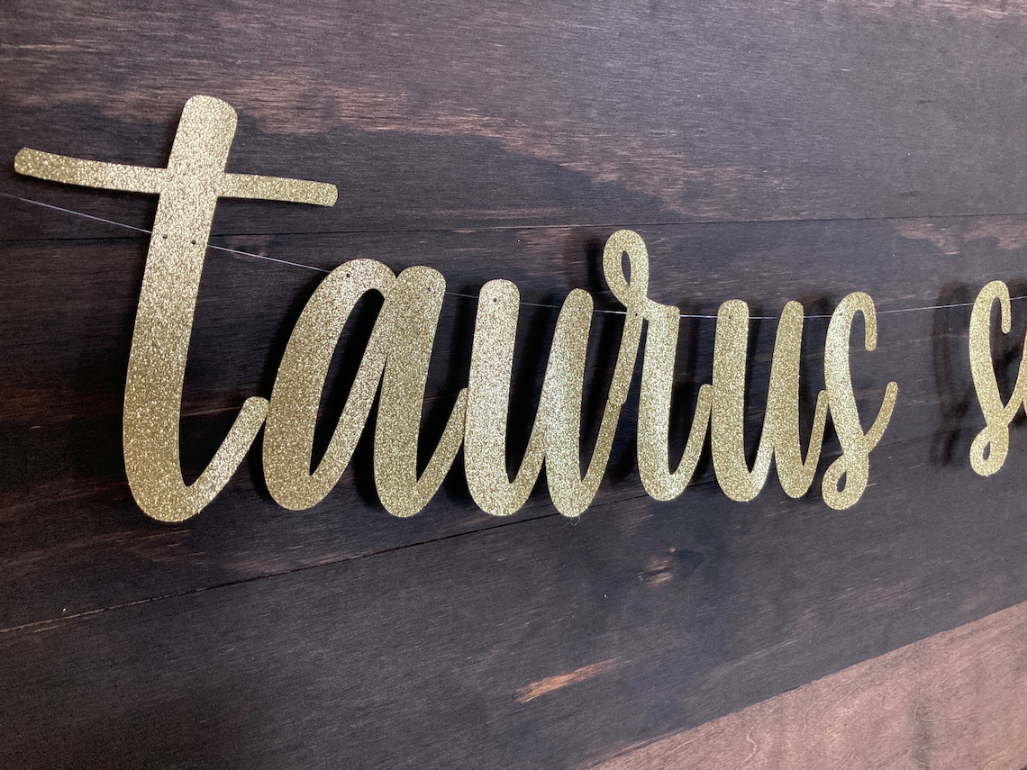 Taurus Birthday Banner Taurus Season Birthday Taurus Party - Etsy