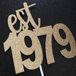 Established 1979 Birthday Cake Topper, 40th Birthday Cake Topper ...