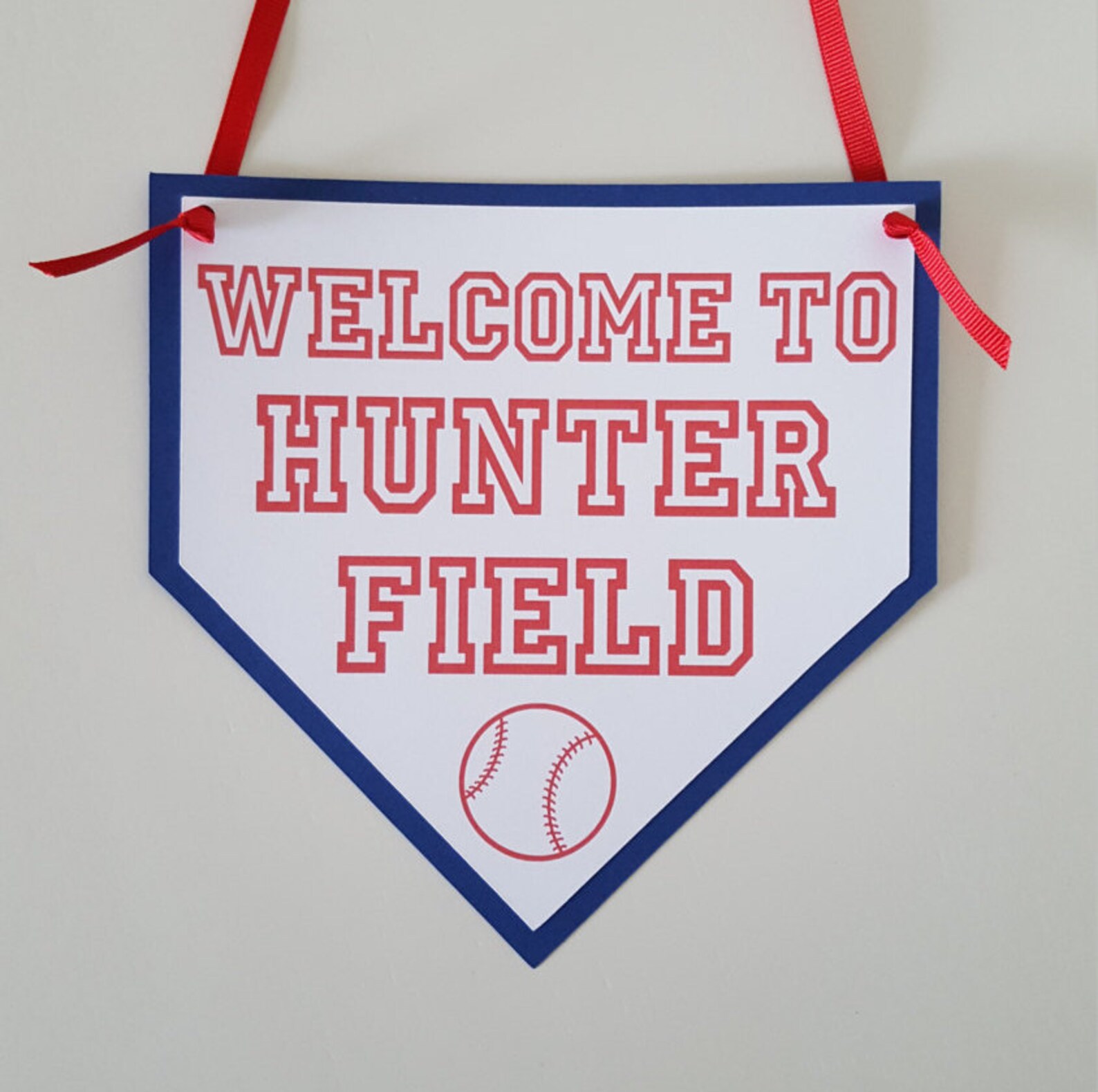 Baseball Door Sign Home Plate Sign Baseball Birthday - Etsy