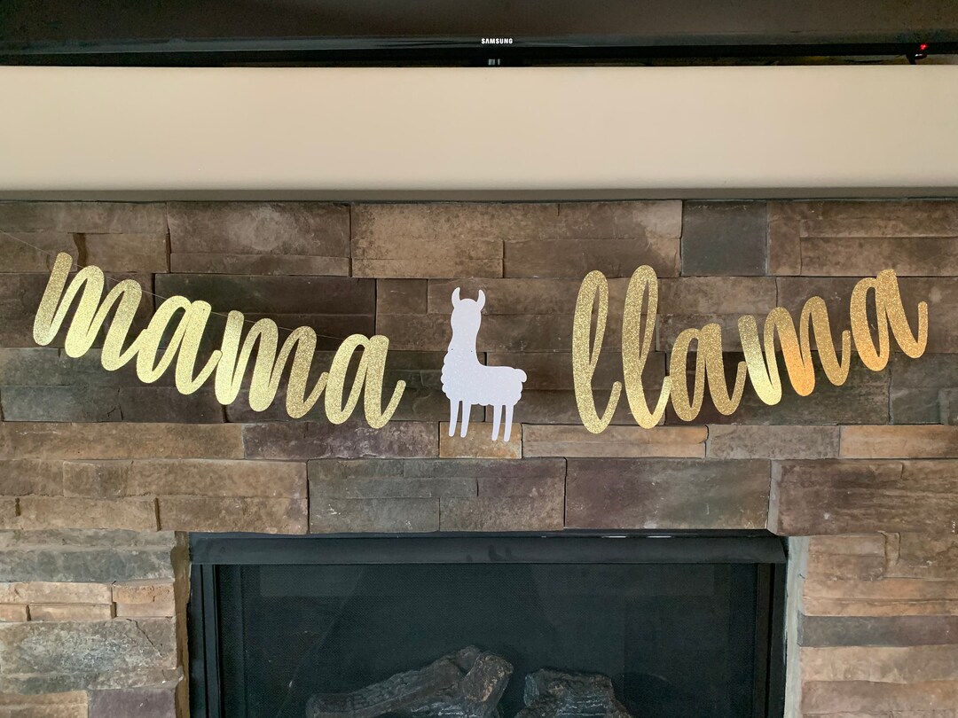 Mama Llama Banner, Llama Decorations, Llama Baby Shower Decorations ...