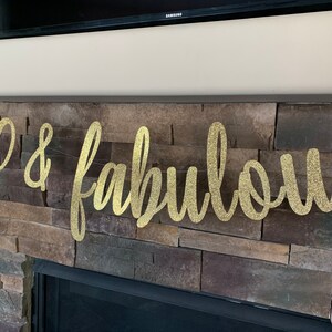 40 & Fabulous Banner, 40th Birthday Party Decorations, 40th Birthday ...