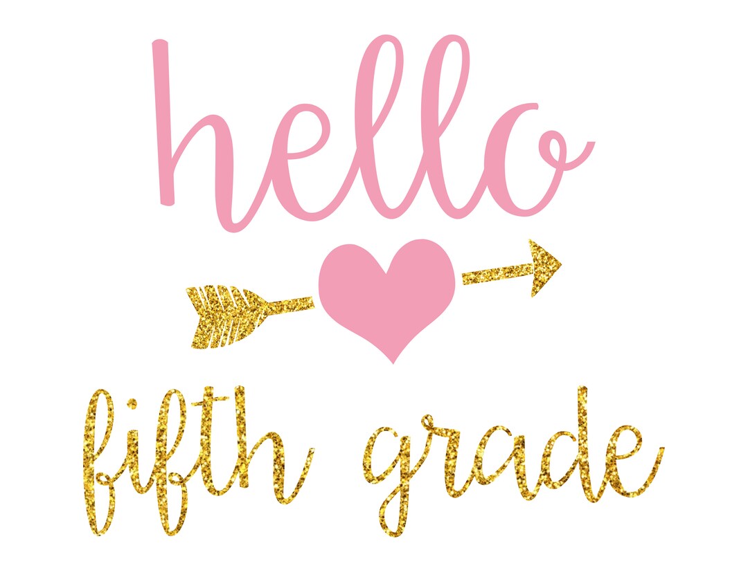 Hello Fifth Grade, Back to School Sign, First Day of School - Etsy