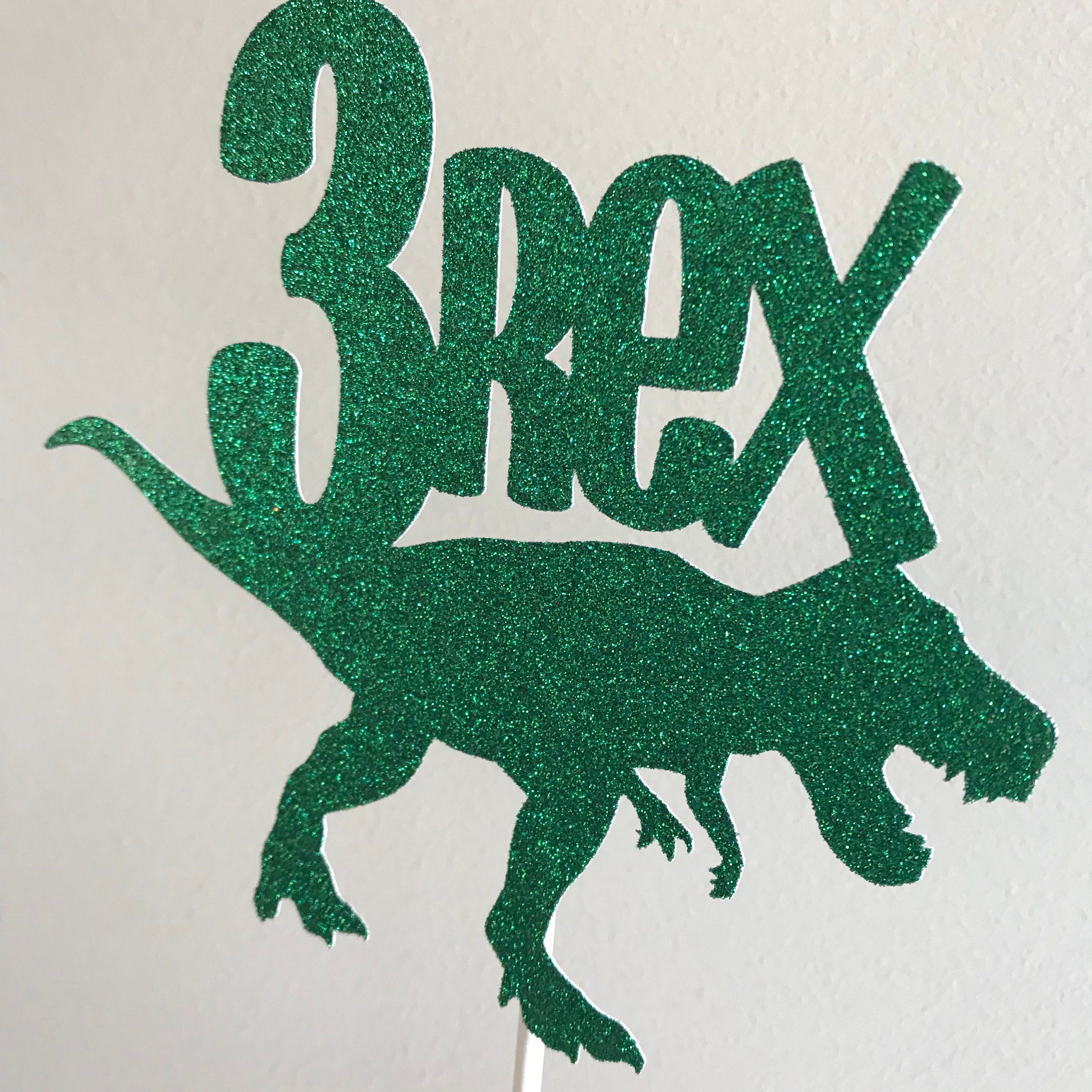 Three Rex Cake Topper / Three Rex / 3 Rex / Three Rex Birthday | Etsy