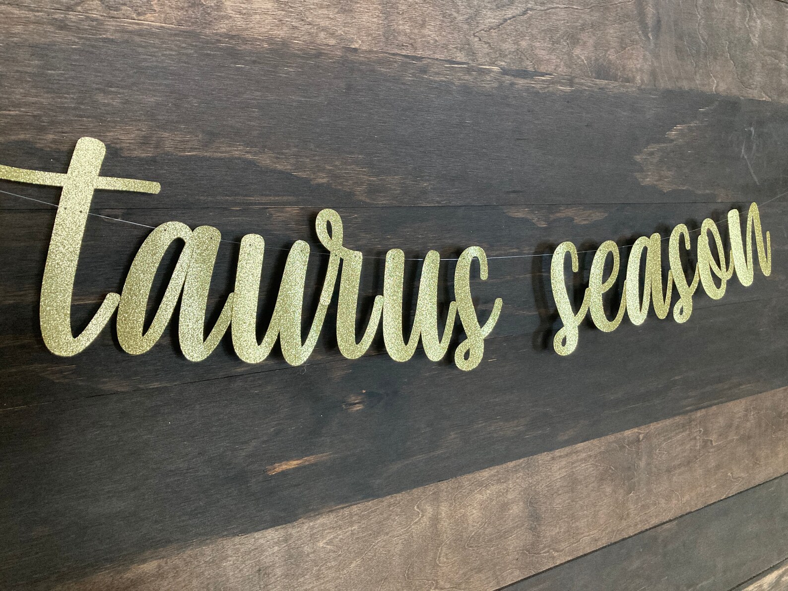 Taurus Birthday Banner Taurus Season Birthday Taurus Party | Etsy