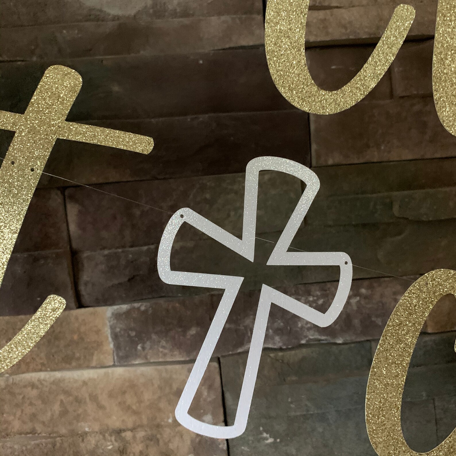 Custom Glitter First Communion Banner: Script Font, Party Decoration - Etsy
