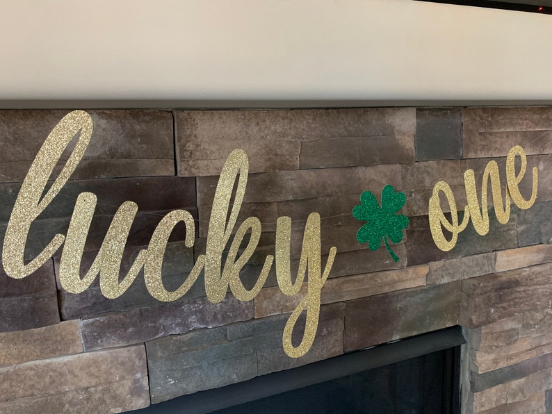 Lucky One Banner Lucky One Shamrock Banner St Patricks Day - Etsy