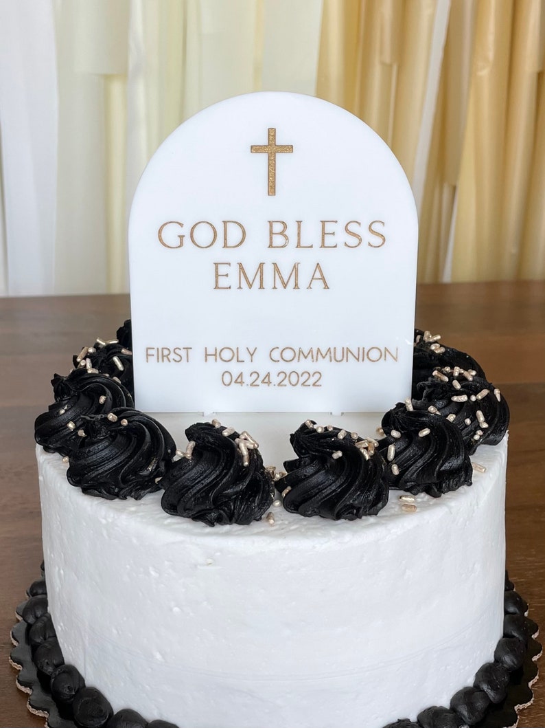 Personalized Acrylic Cake Topper First Communion Cake Topper - Etsy