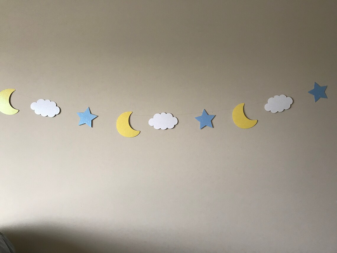 Moon Cloud and Star Banner / Twinkle Twinkle Banner / Moon - Etsy