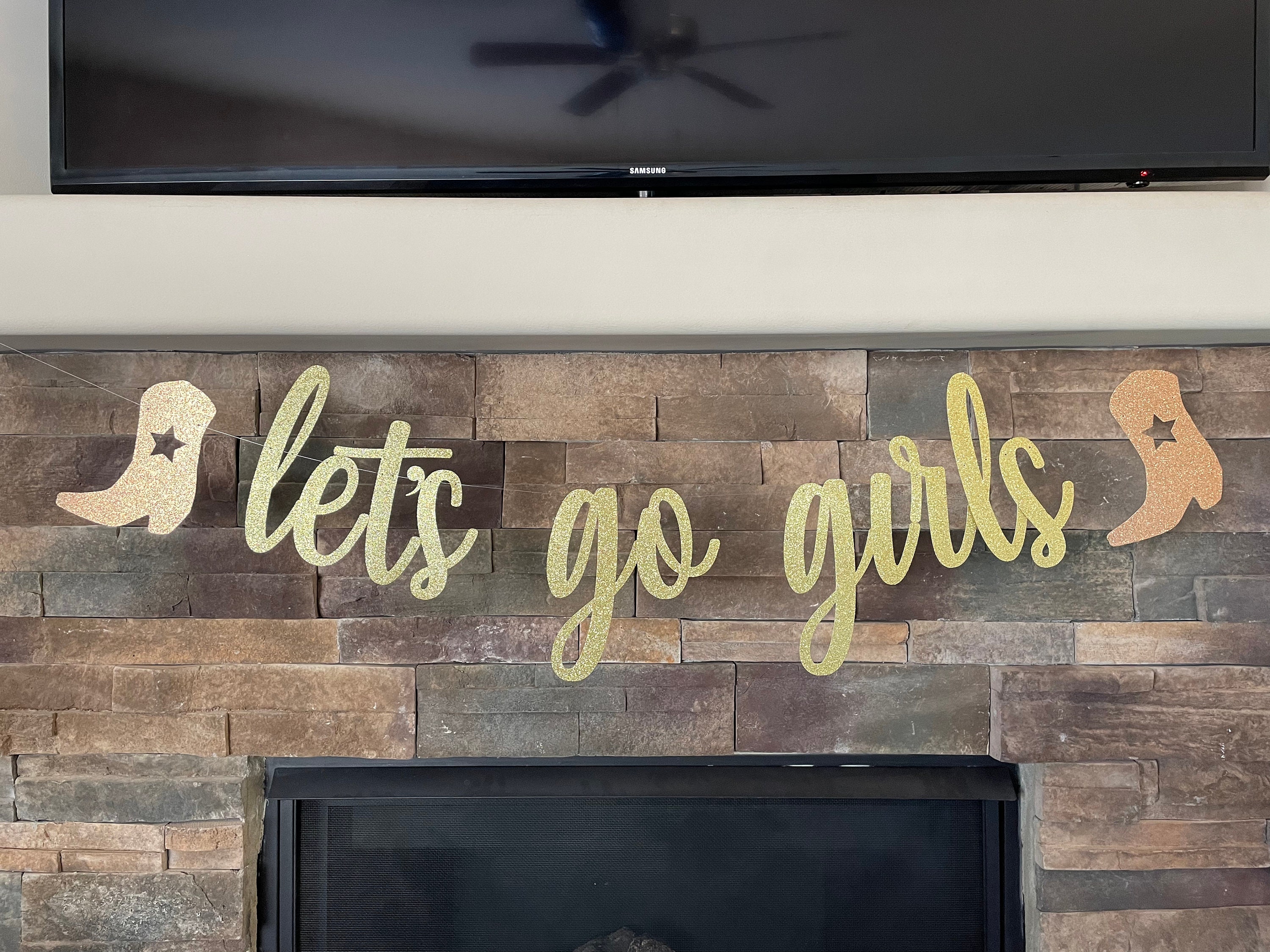 Lets Go Girls Banner Nash Bash Bachelorette Party | Etsy