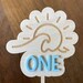Wave Cake Topper, Beach Themed Cake Topper, Surf Themed First Birthday ...
