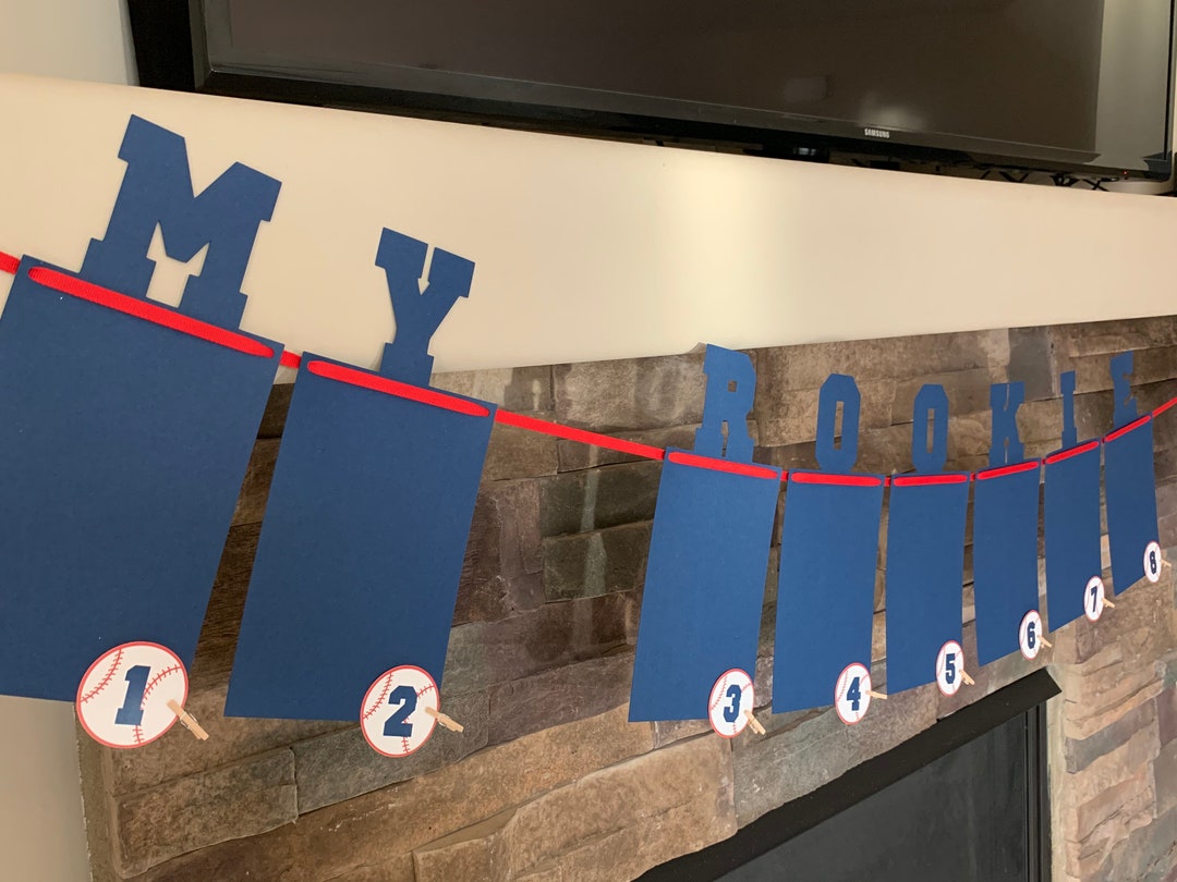 Baby Baseball Banner, My Rookie Year, 1st Birthday Banner, First ...