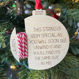 Personalized Height Ornament, Christmas Gift Ideas, Wooden Ornament ...