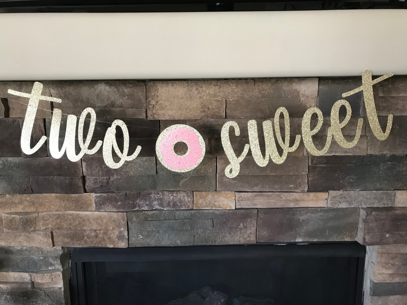 Two Sweet Banner / Two Sweet / Donut Banner / Donut Birthday / | Etsy