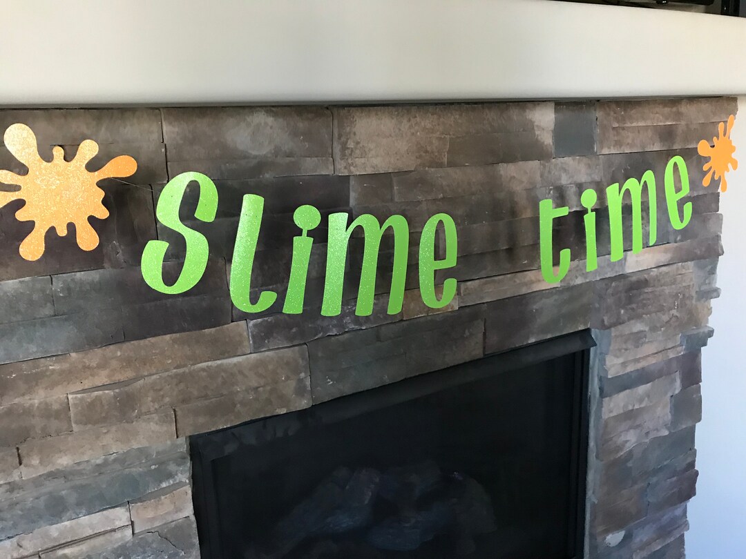 Slime Time Glitter Banner: Slime Party Decorations - Etsy