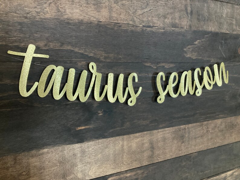 Taurus Birthday Banner Taurus Season Birthday Taurus Party | Etsy