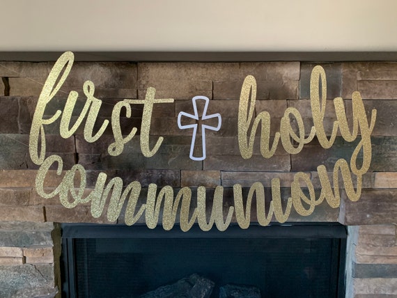 First Holy Communion Banner First Communion Banner First | Etsy