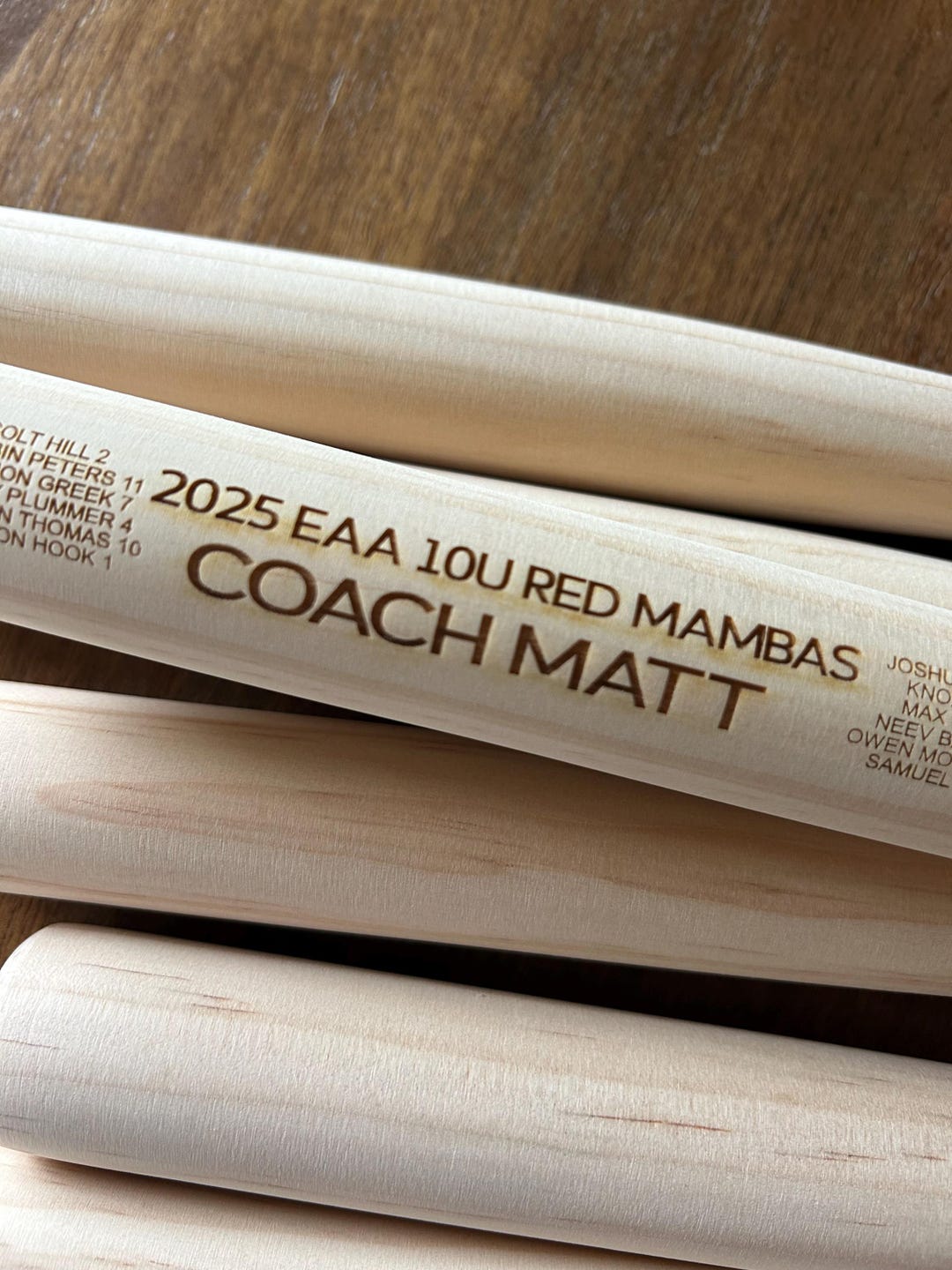 Engraved Baseball Bat, Personalized Team Baseball Bat, Gift for Coaches ...